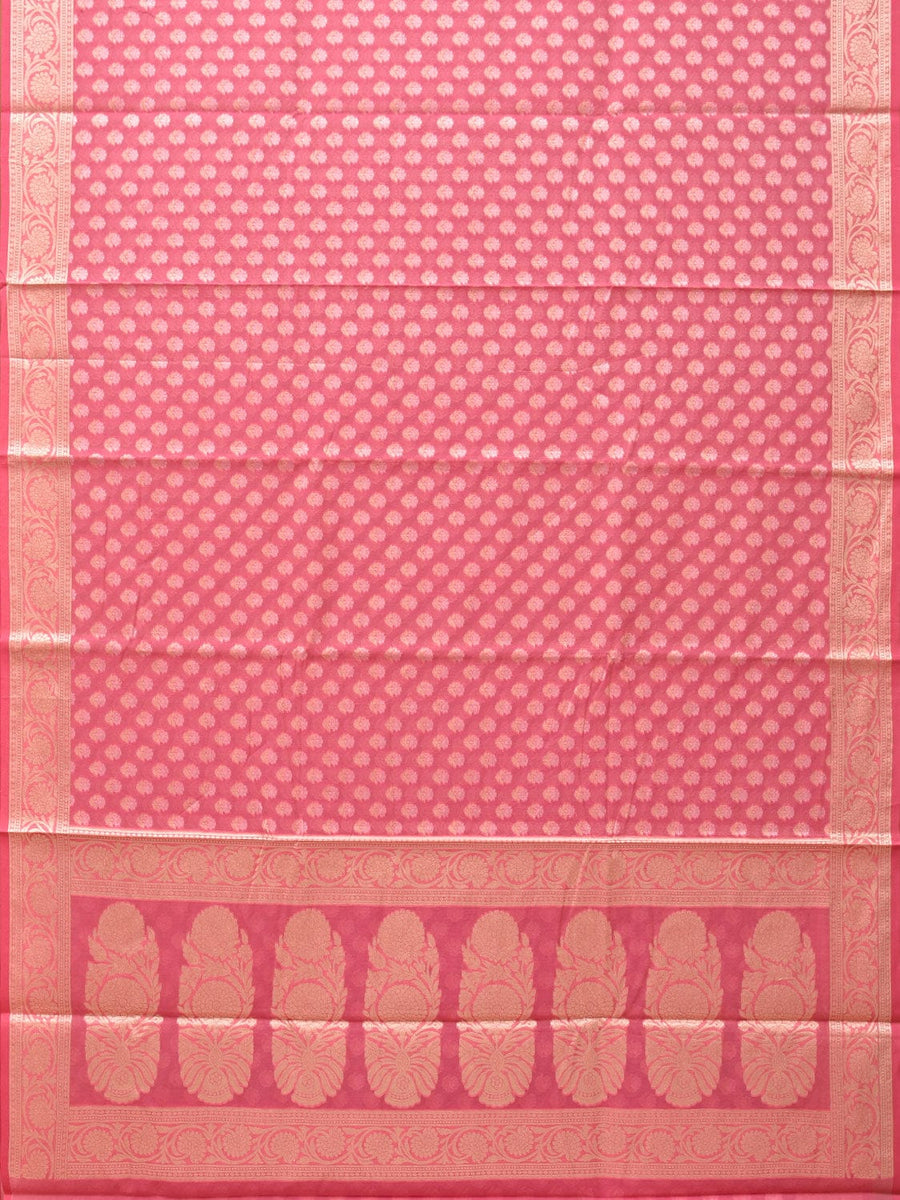 Baby Pink Cut Work Cotton Silk Saree with All Over Banaras Design o039 ...