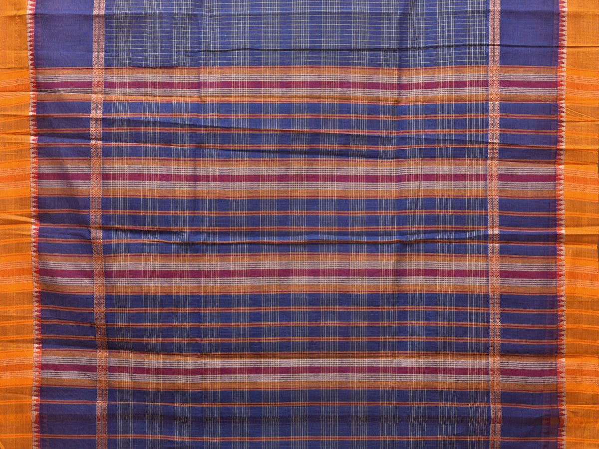 Blue Narayanpet Cotton Handloom Saree with Strips Design No Blouse np0 ...