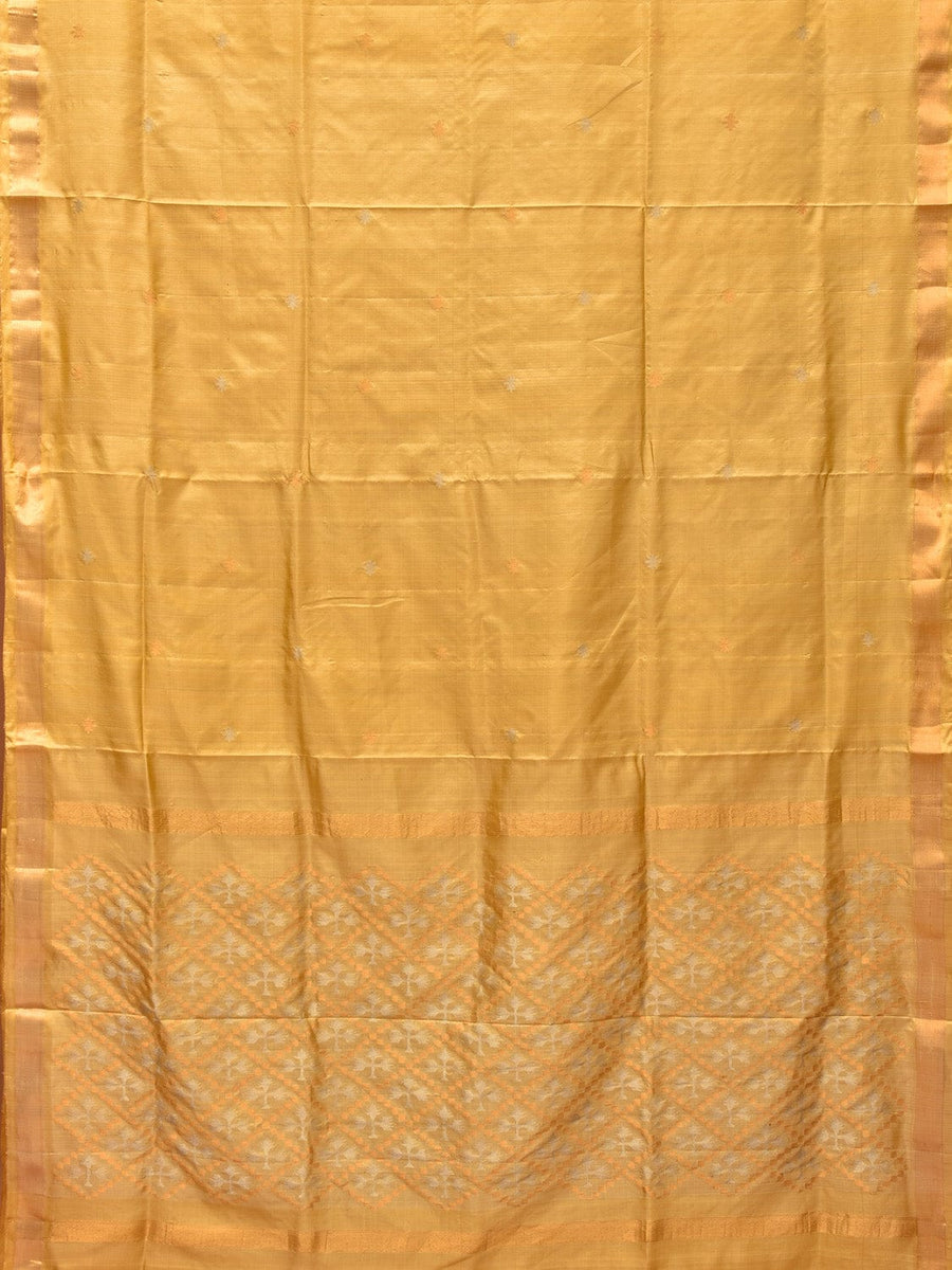Golden Uppada Silk Handloom Saree with Jamdani Pallu Design u2034