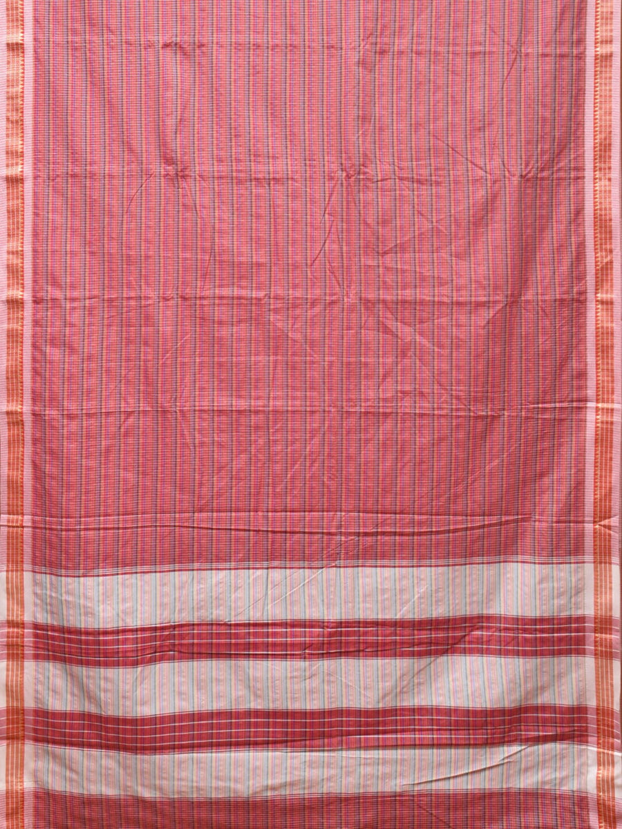 Pink Bamboo Cotton Saree with Checks Design No Blouse bc0206 – Uppada