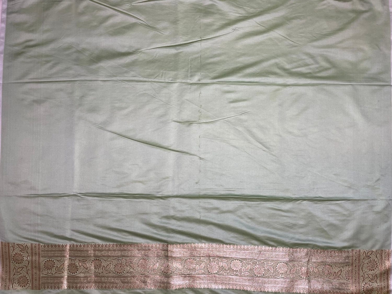 Pista Banaras Katan Silk Saree with Body Butti and Border Design b0401 ...