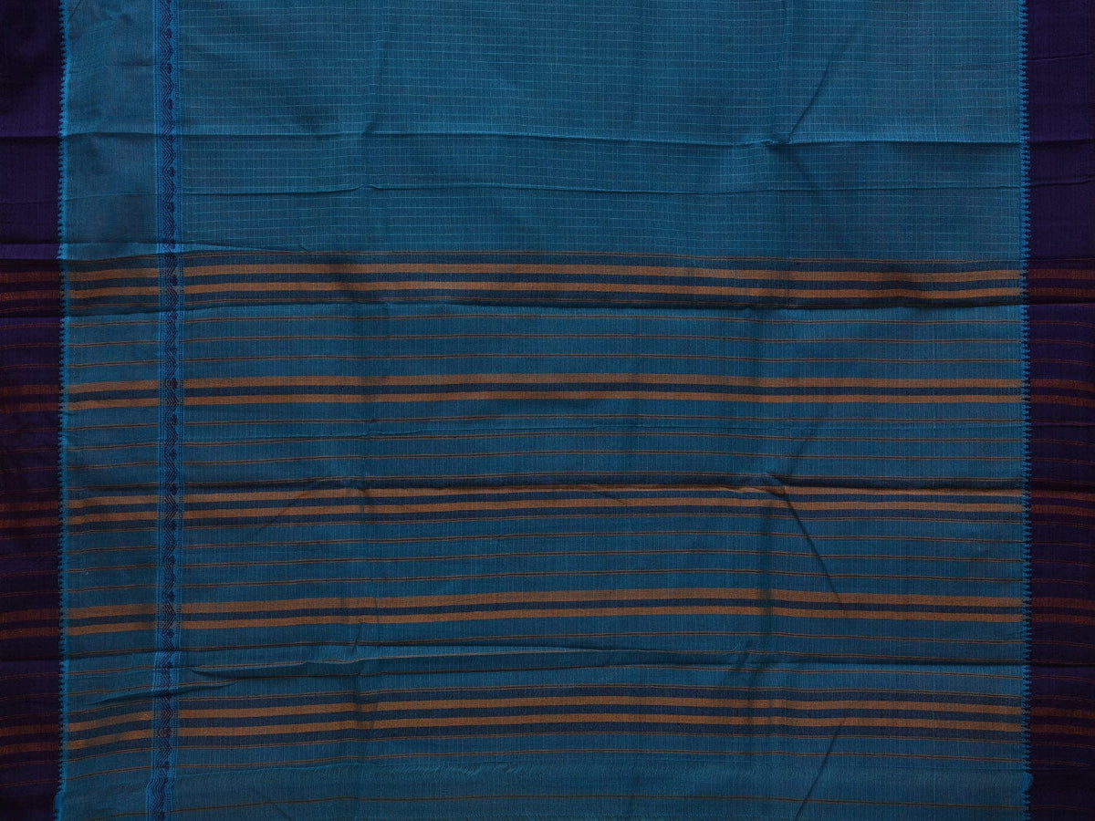 Blue Narayanpet Cotton Handloom Saree with Checks Design No Blouse np0 ...