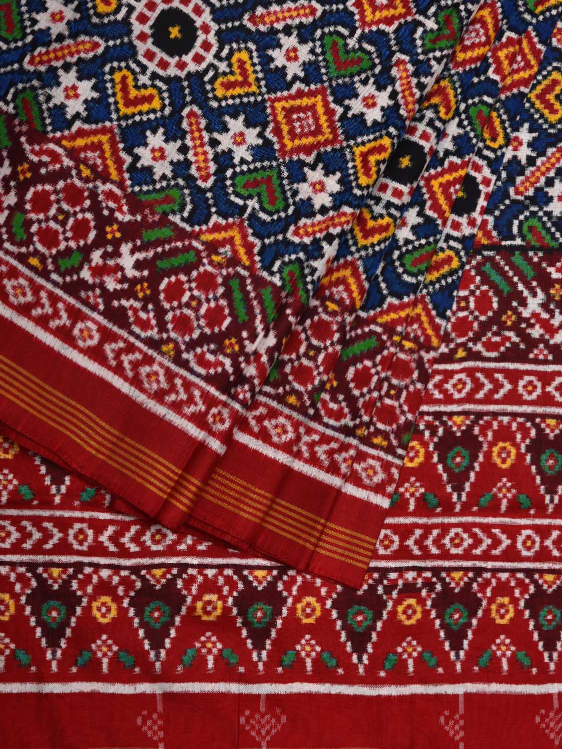 Multicolor Pochampally Ikat Silk Handloom Saree with Patola Design i06 ...