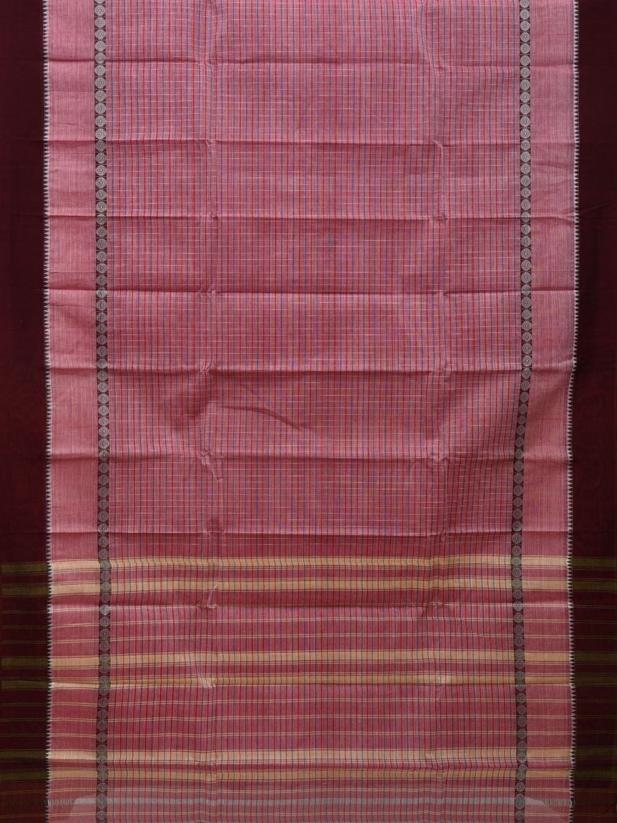 Pink Narayanpet Cotton Handloom Saree with Checks Design No Blouse np0 ...